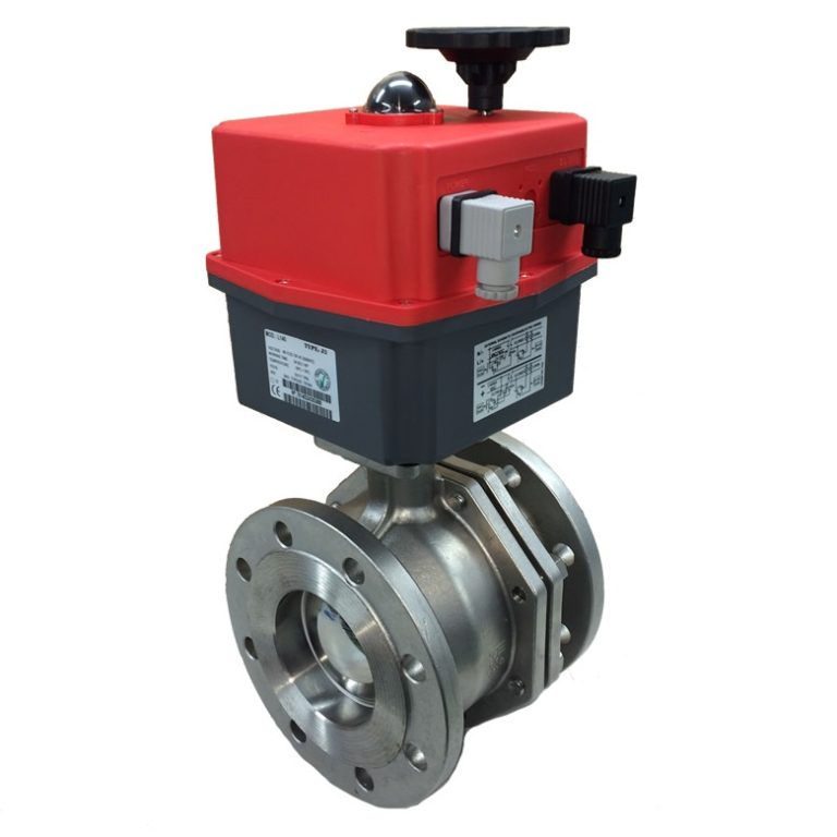 TF-BVSS-F-EA 2-delt Kuleventil PN-16. i rustfritt stål, PN-16 Med 1-Fas ...